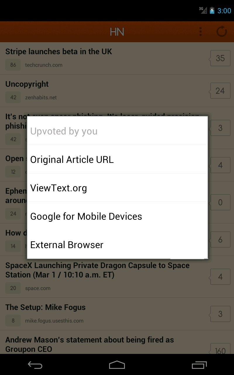 HN - Hacker News Reader - App on Amazon Appstore