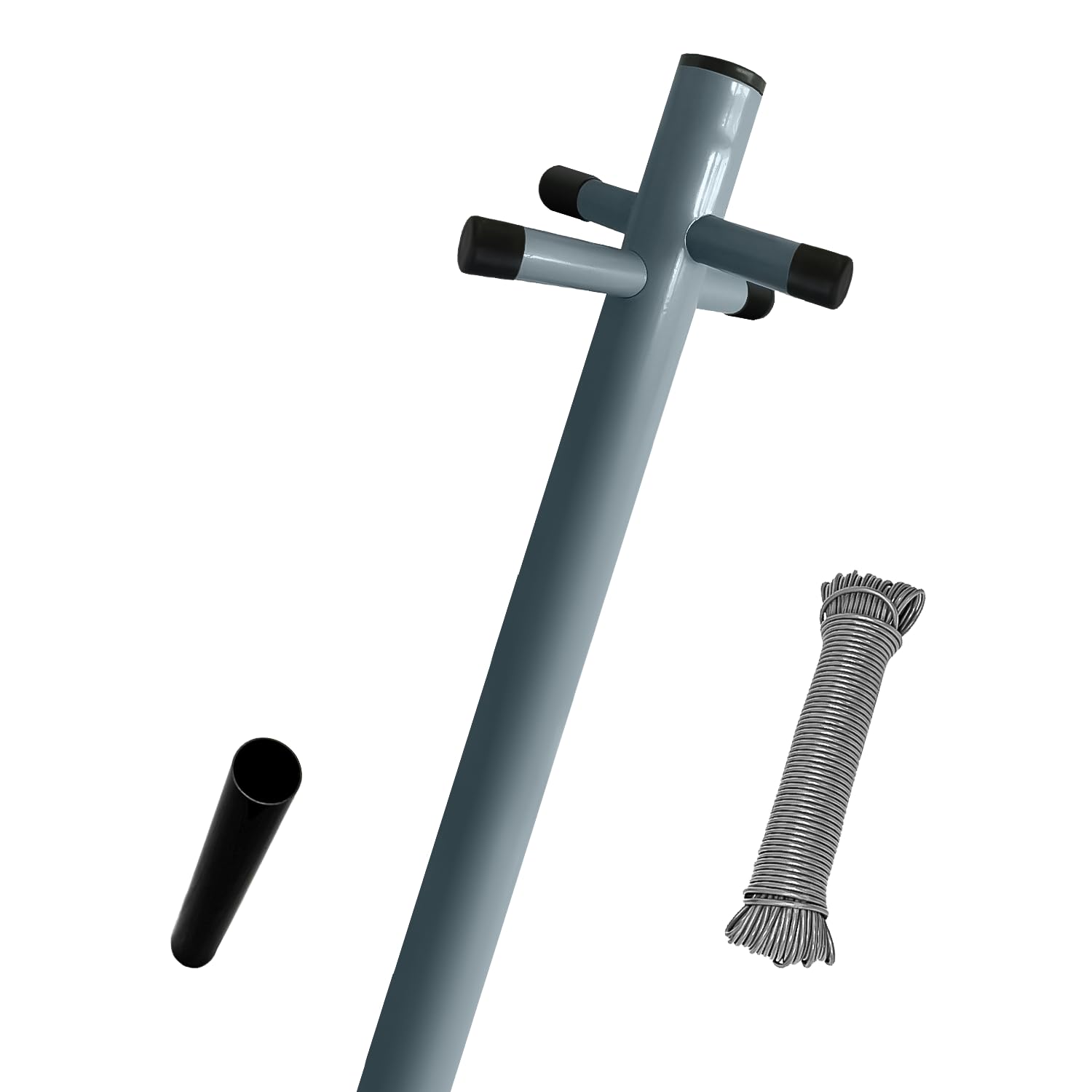 BLADO Washing Line Post Pole - Clothes Post With Socket And 60m Rope ...