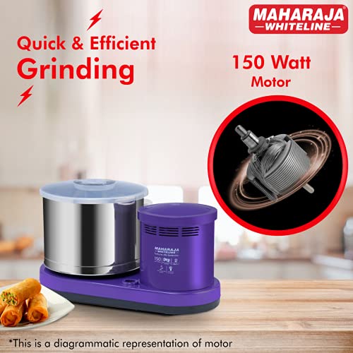 Maharaja Whiteline 150 W Fortune DLX Wet Grinder 2 L (Lavender) with ...