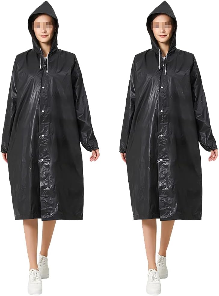 Amazon.com: ccHuDE 2 Pcs Unisex Rain Coats Adults Clear Rainwear ...