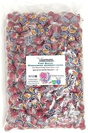 Amazon.com : YANKEETRADERS® Fire Balls Cinnamon Jawbreaker Candy 5 ...