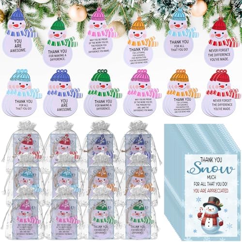 Amazon.com: XEQWZVFR 18 Sets-54Pcs Snowman Christmas Ornament Bulk ...
