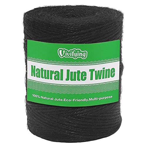 Snapklik.com : Vivifying 656 Feet Black Jute Twine, Natural 2mm Jute ...