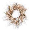 RED DECO Fall Reed Floral Welcome Wreath for Front Door - 24 inch ...