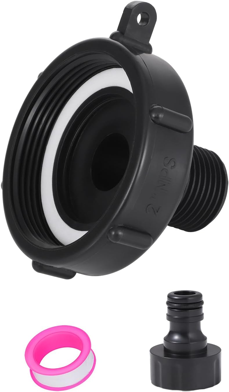 Amazon.com: 275 330 IBC Tote Tank Food Grade Drain Adapter, 2.44" (62mm ...