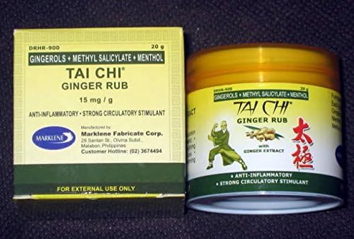 Amazon.com: Tai Chi Ginger Rub Menthol Circulatory Stimulant Analgesic ...