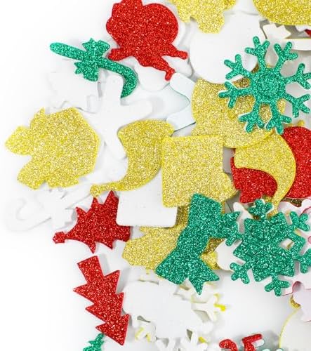 Amazon.com: Coopay 600 Pieces Mini Foam Snowflake Stickers Self ...