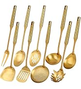 Amazon.com: 304 Stainless Steel Kitchen Utensils Set, 11 PCS All Metal ...