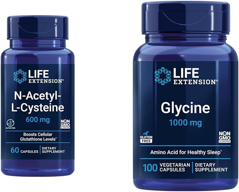 Amazon.com: Life Extension N-Acetyl-L-Cysteine (NAC) & Glycine 1000 mg ...
