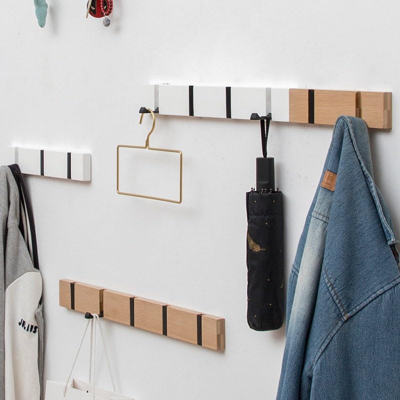Snapklik.com : KYSMOTIC 2 Pack Wooden Wall Mounted Folding Rack