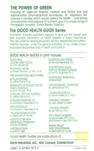 Green Barley Essence: Recipes for Healthy Living: Stivers, Tracy ...