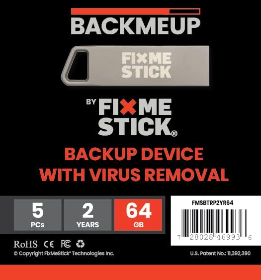 Amazon.com: BackMeUp with FixMeStick - Automatic Virus-Free backups of ...