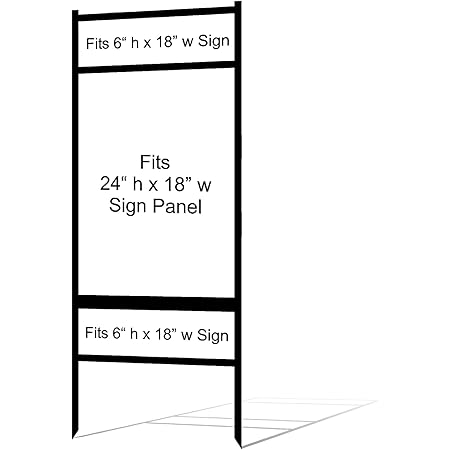 Amazon.com: JustSignFrames Real Estate Yard Sign Metal H Frame (1-pack ...