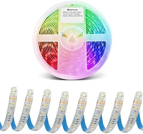 GIDEALED RGBWW LED Strip 12V 5M Dimmable RGB Cool White (2700-6000K ...
