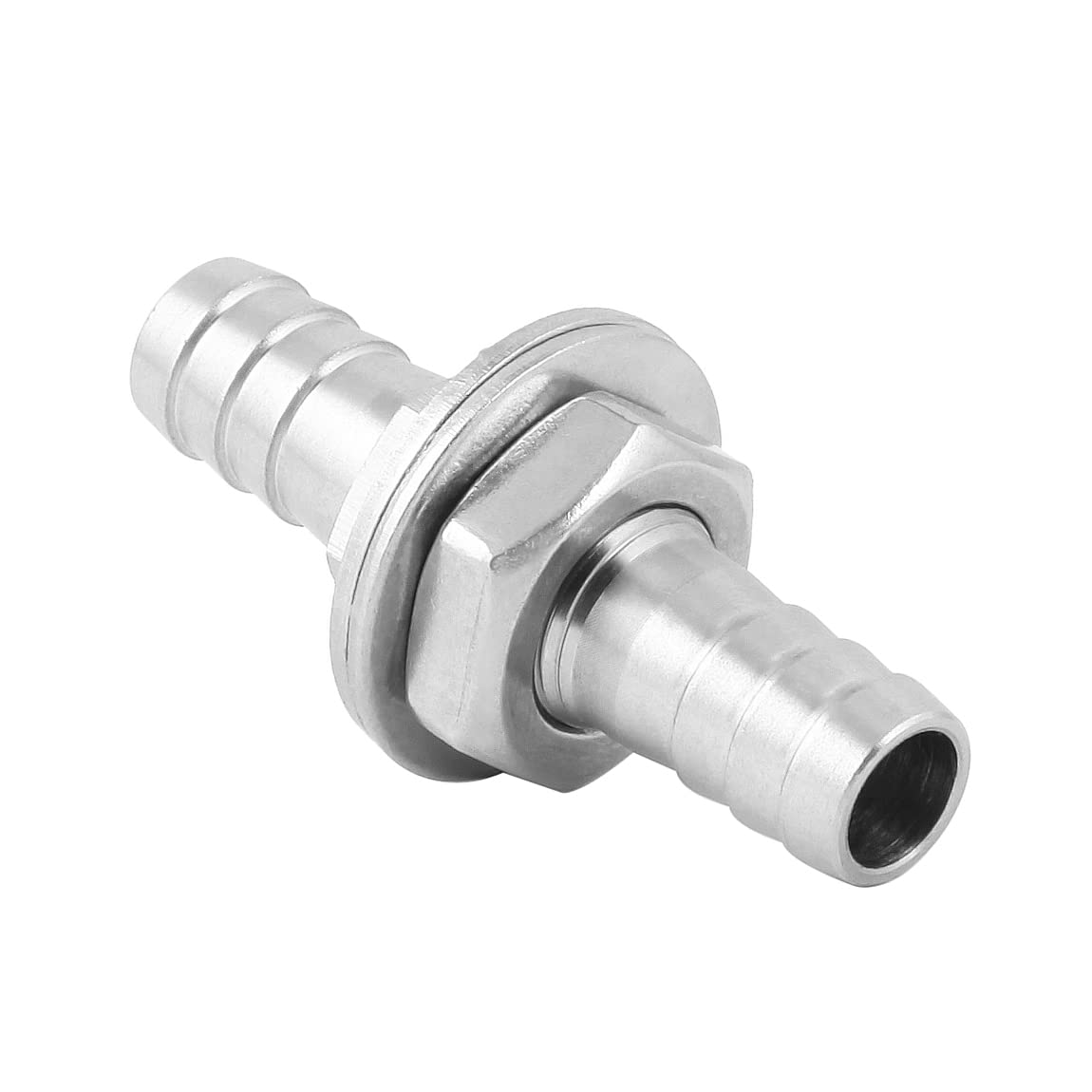 Snapklik.com : Stainless Steel 1/4" Hose Barb Bulkhead Fitting Thru ...