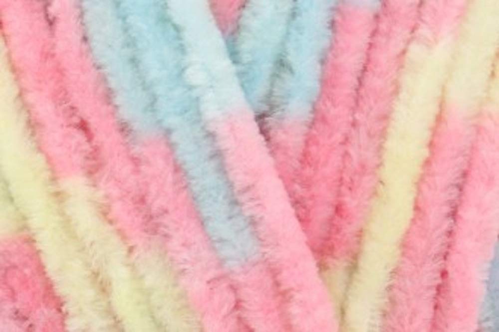 James C Brett Flutterby Chunky Knitting Wool (B39 Blue/Pink/Yellow ...