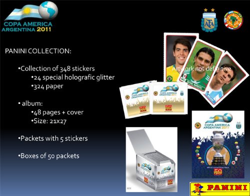 Panini Copa America 2011 Sticker Box 50 Packs (5 Stickers Each) NEW ...