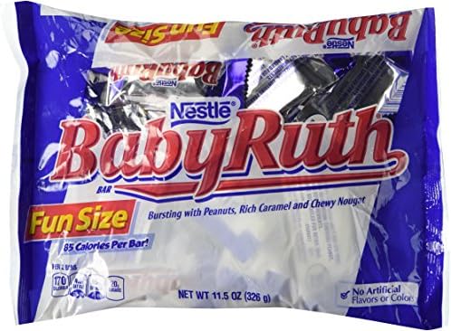 Amazon.com : Baby Ruth Chocolate Bars, Fun Size, 11.5 oz : Packaged ...