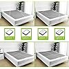 Amazon.com: Bedecor 4-9 Inches Split Box Spring Cover King Size White ...