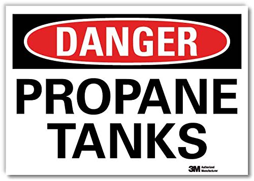 SmartSign “Danger - Propane Tanks” Label | 10" x 14" 3M Engineer Grade ...
