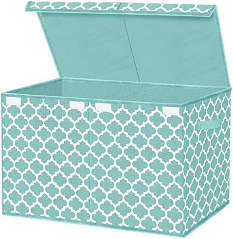 VERONLY Toy Storage Boxes Large Kids Chest with Lid, Foldable Fabric ...