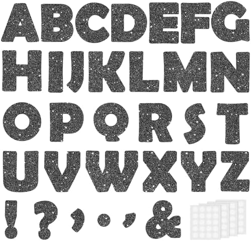 Amazon.com: Meetory 154Pcs Glitter Black Bulletin Board Letters for ...