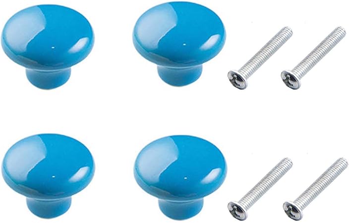 Yesmin 4 Pcs Colored Ceramic Drawer Handles,Cute Cabinet Handles ...