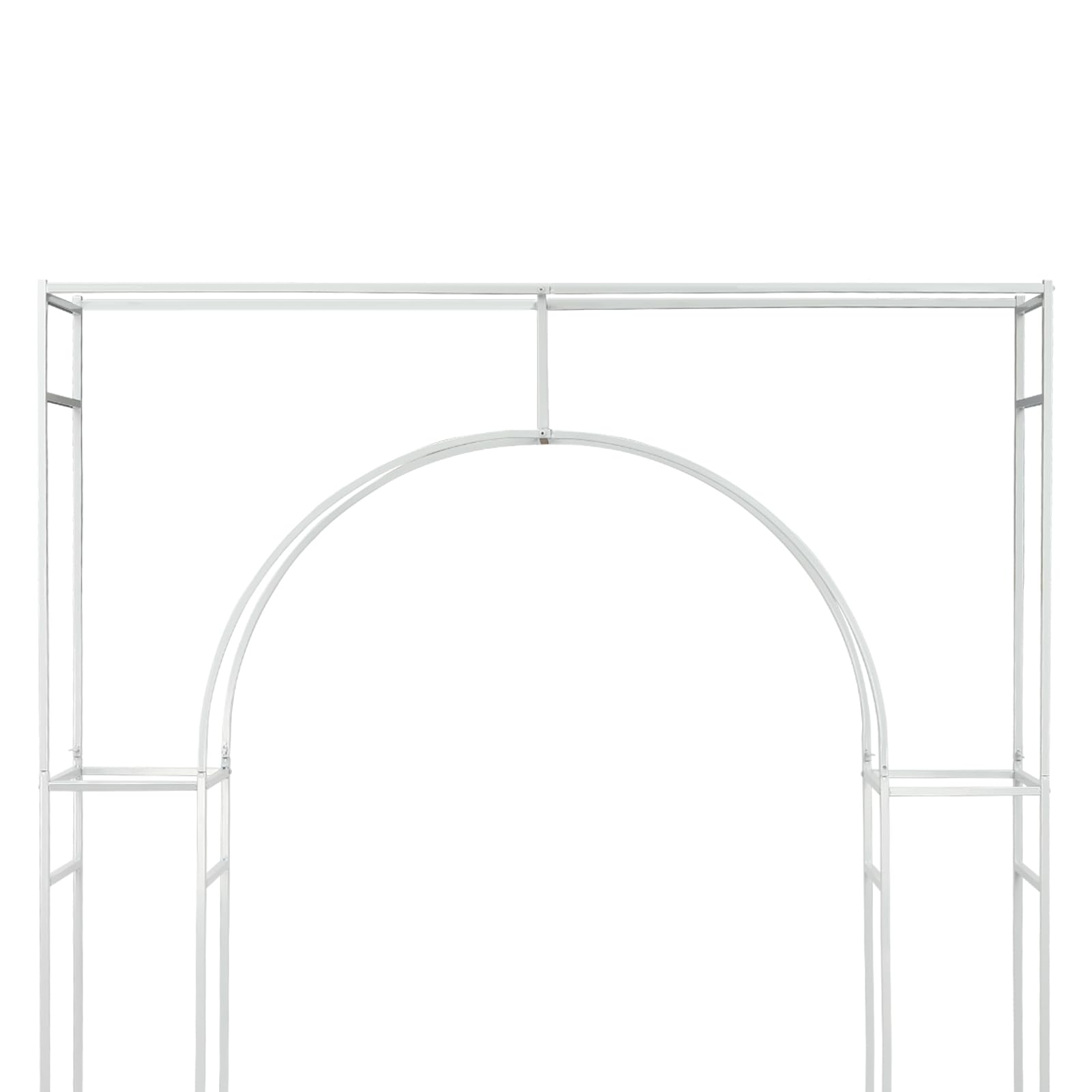 Snapklik.com : 7.87ft Tall Double Arch Wedding Backdrop Stand, White ...