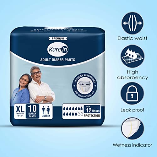 KareIn Premium Adult Diaper Pants, Extra Large 100-150 Cm (40 inch- 59 ...