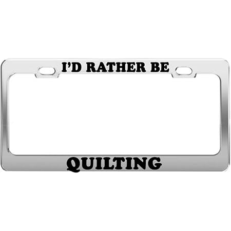 Amazon.com: CafePress Lisa's Quilt Chrome License Plate Frame, License ...