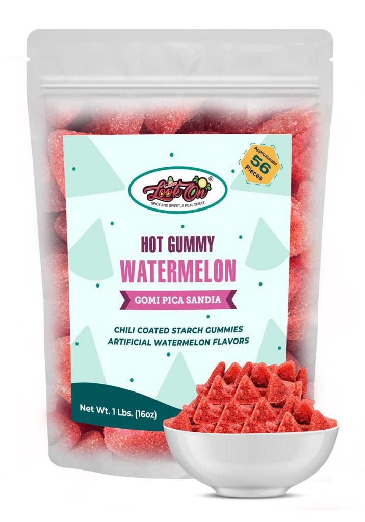 Amazon.com : Hot Gummy Candy Cucumber and Chamoy 1Lbs (16oz) Bag - Mild ...