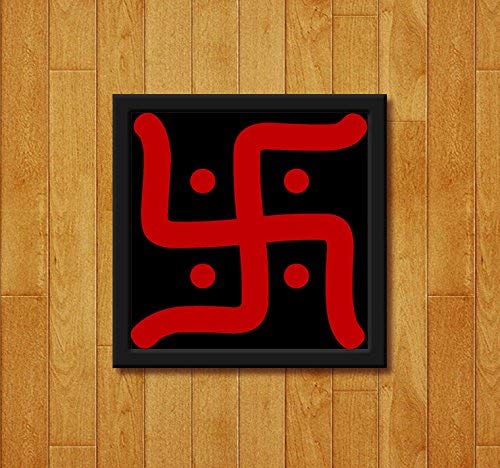999Store doorhanging Fiber Framed swastik red Art Printed Framed Door ...