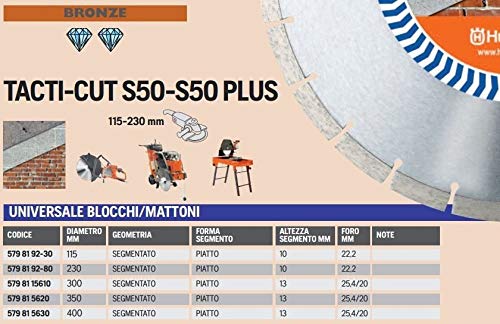 Husqvarna Tacti Cut Diamantzaagblad - 25.4 x 300 x 13 mm - Concrete ...