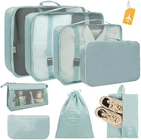Amazon.com: Packing Cubes for Suitcases - 9 Pcs Travel Cubes Set for ...