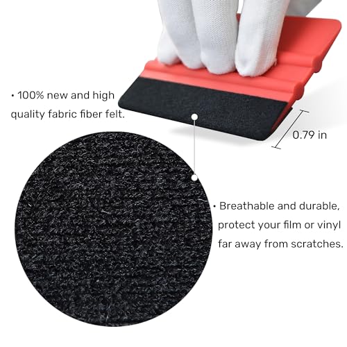 Snapklik.com : Zanch Felt Squeegee For Vinyl,Plastic Felt Edge Vinyl ...