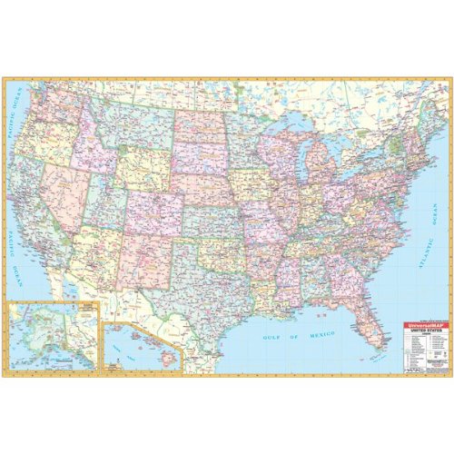 Amazon.com : Universal Map 762559179 US Interstate Wall Map 2nd Edition ...