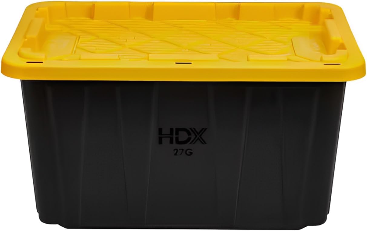 Amazon.com - 27 Gallon Durable Storage Tote with Lockable Lid, Stacking ...
