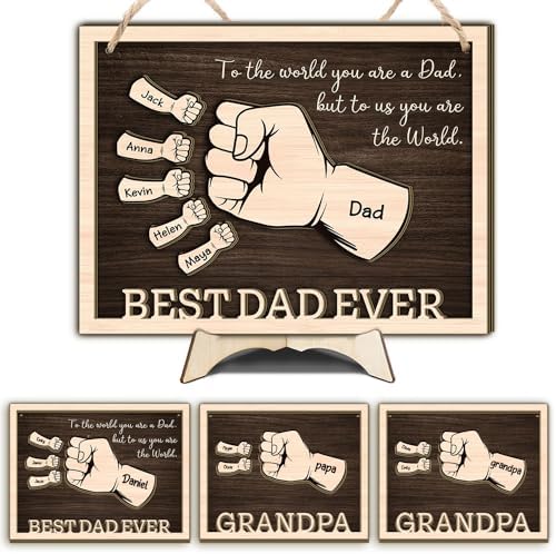 Amazon.com: Personalized Dad Gift for Fathers Day from Kids, Daughter ...