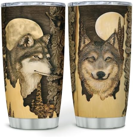 Amazon.com | Mebupol Wolf Gifts Tumbler 20oz 1pc, Wolf Gifts For Girls ...