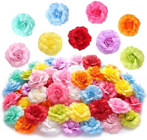 Amazon.com: Fake flower heads in bulk wholesale for Crafts Peony Flower ...