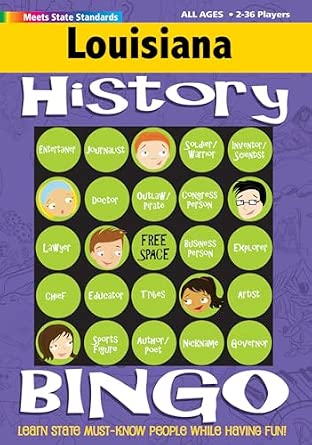Louisiana History Bingo Game! (Louisiana Experience): Gallopade ...