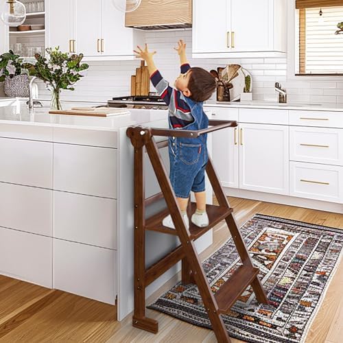 Amazon.com: Foldable Standing Kitchen Stool for Kids, Toddler Tower ...