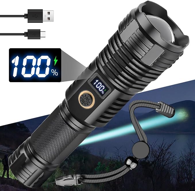 Kresal Torches LED Super Bright, Powerful 200000 Lumen Rechargeable ...