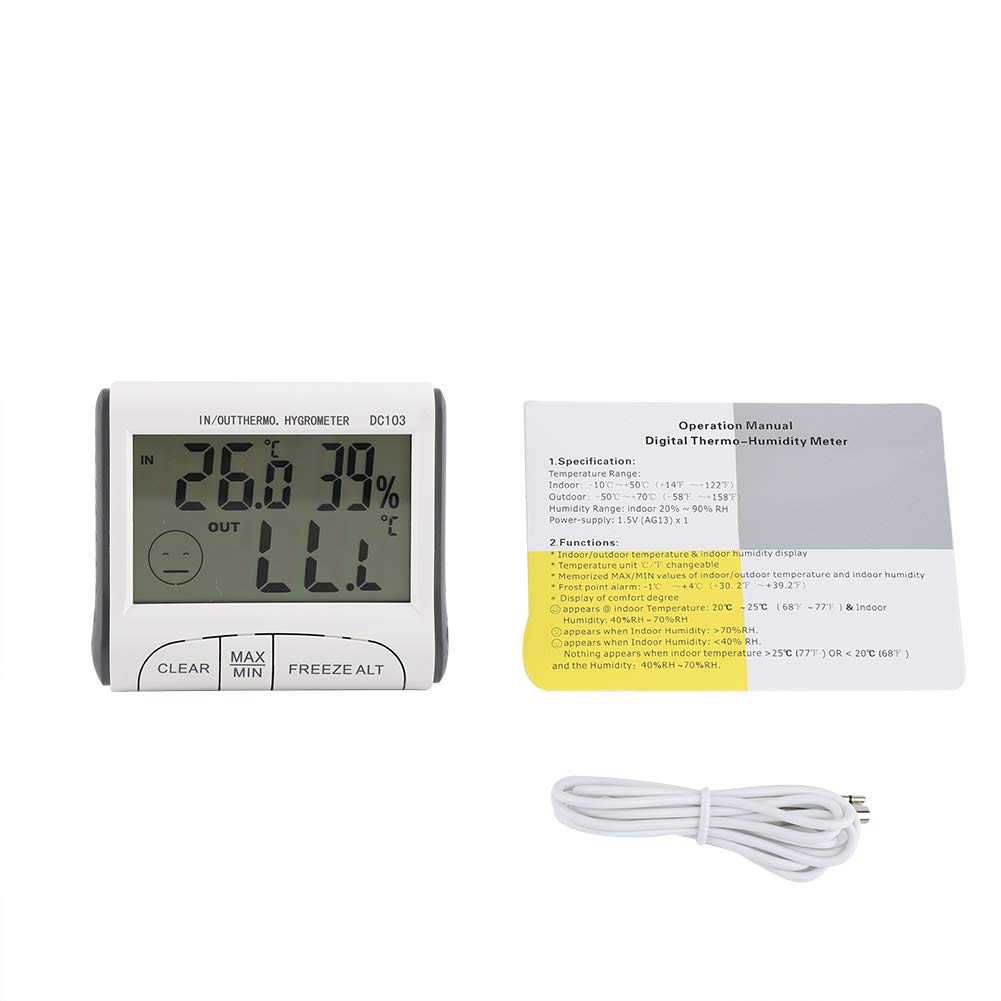 Freezer Indoor/Outdoor Temperature Indoor/Outdoor Temperature Digital ...