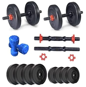 Buy Bodyfit Dumbbell Set, Home Gym Set, Weight Plates, Adjustable New ...