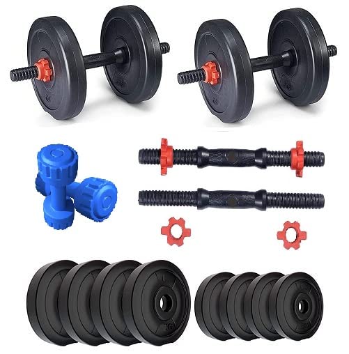Buy Bodyfit Dumbbell Set, Home Gym Set, Weight Plates, Adjustable New ...