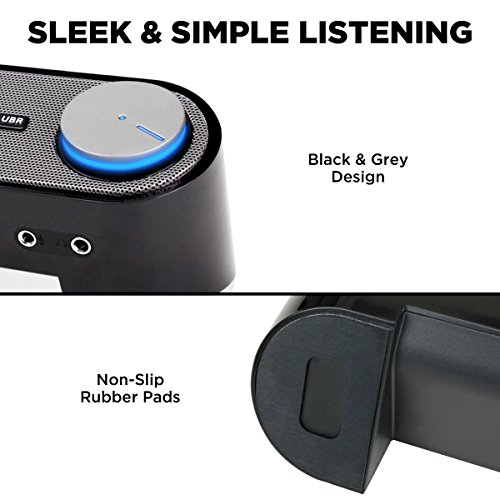 GOgroove Computer Speaker Mini Soundbar - USB Powered PC Sound Bar with ...