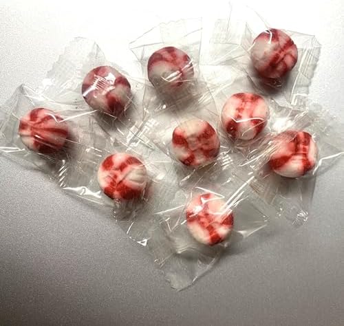 Amazon.com : Red & White Soft Mint Peppermint Puffs Christmas Candy ...