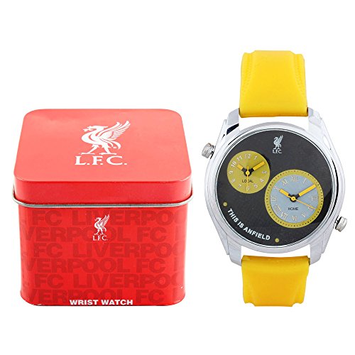 Liverpool FC Dual Vision Yellow and White Men's Wrist Watch : Amazon.in ...