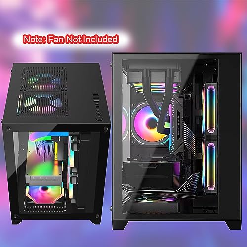 Snapklik.com : Black USB30 Tempered Glass Micro ATX Gaming Computer ...